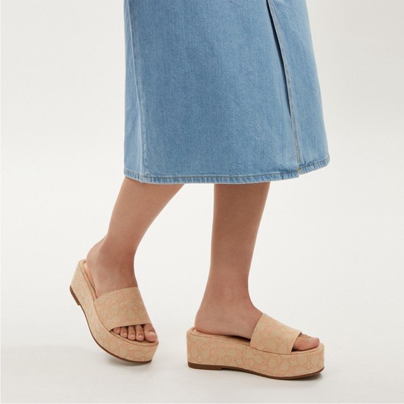 Coach | Shoes | Coach Eloise Sandal In Signature Jacquard | Poshmark